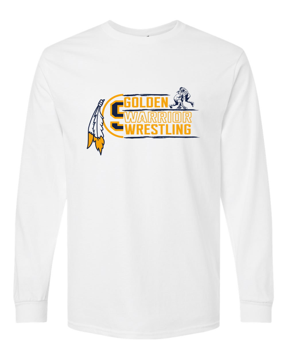 Golden Warrior Wrestling Long Sleeve Shirt | SHS Spirit Wear – JJM Printing