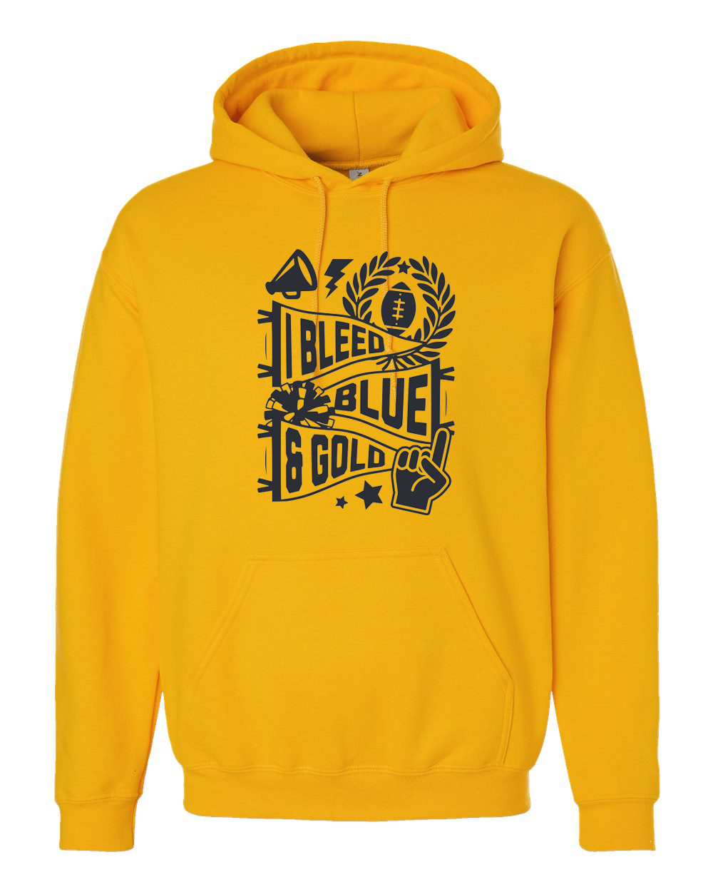 I Bleed Blue & Gold Sterling Warrior Hoodie | SHS Spirit Wear – JJM ...